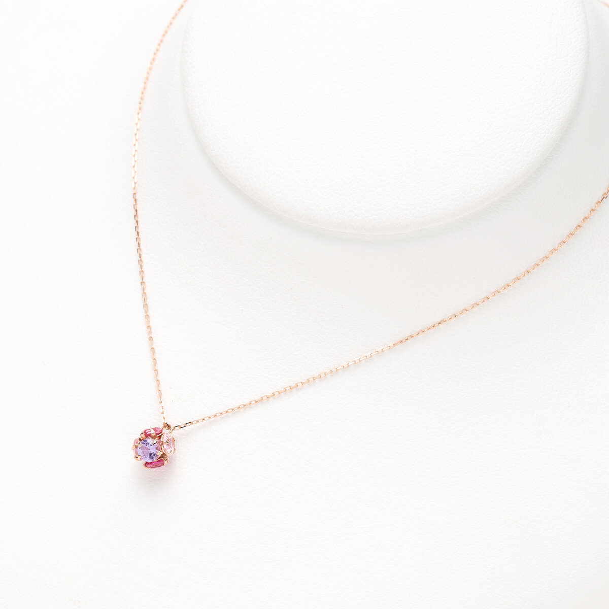 【Rondelle】K10 ピンクゴールド キュービックジルコニア ネックレス（Berry Pink）（0452-7154-0019）｜BLOOM(ブルーム）｜ネックレス｜BLOOM（ブルーム ...