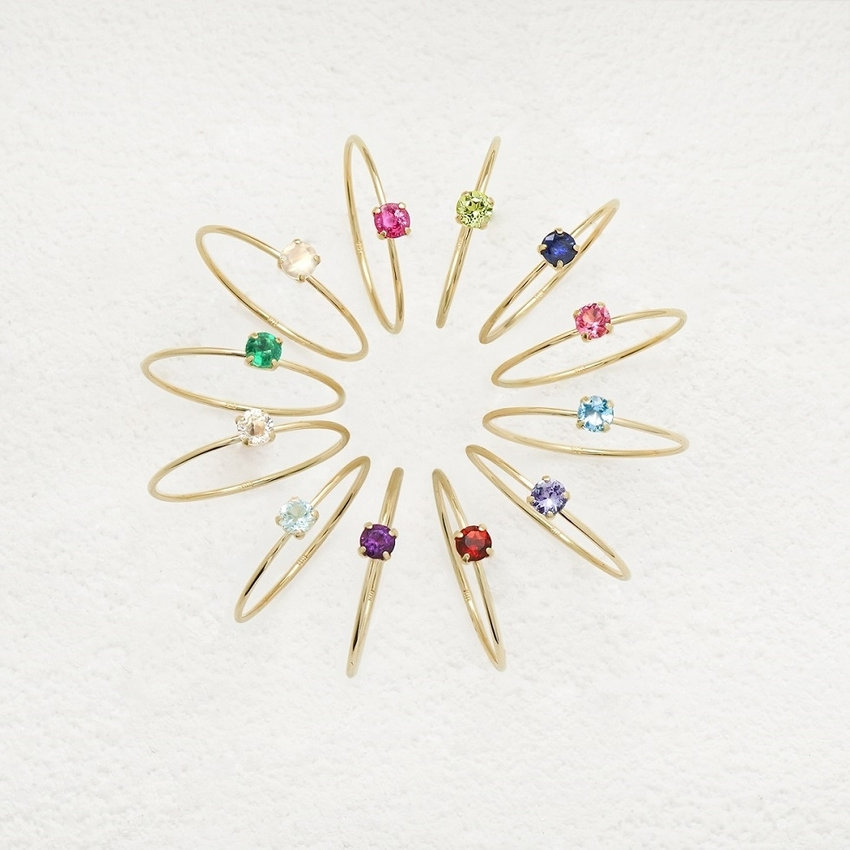 WEB限定 K10YG 誕生石1粒リング｜BLOOM（ブルーム）公式通販